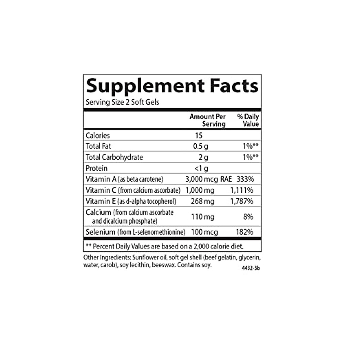 Carlson - ACES, Vitamins A, C, E + Selenium, Cellular Health & Immune Support, Antioxidant, 200 Softgels