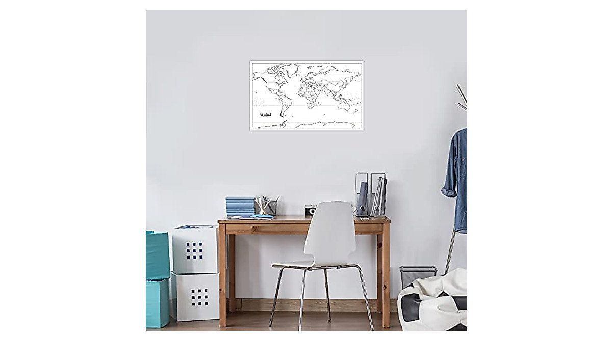 Laminated World Map Poster - Durable & Interactive