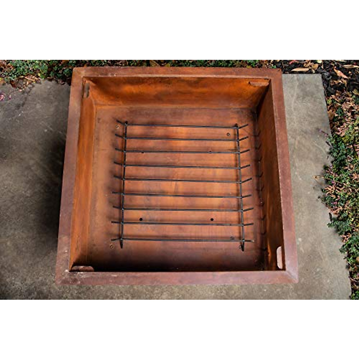 Bond Manufacturing 52119 Boxite 26" Square Wood Burning Steel Fire Pit, Rust