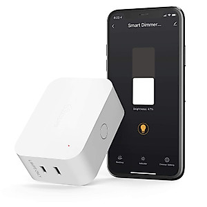 Smart Dimmer Plug 1 Pack, TREATLIFE Dual Outlets Plug-in Lamp Dimmer Switch for Dimmable LED, CFL, Halogen and Incandescent Bulbs, Lamps, String Lights, Max Power 300W, 2.4GHz WiFi Only