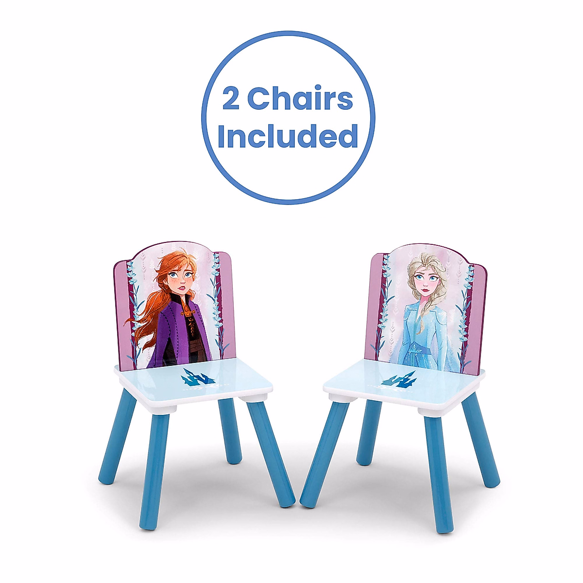 Delta Children Kids Table and Chair Set With Storage (2 Chairs Included) - Ideal for Arts & Crafts, Snack Time, Homeschooling, Homework & More, Disney Frozen II