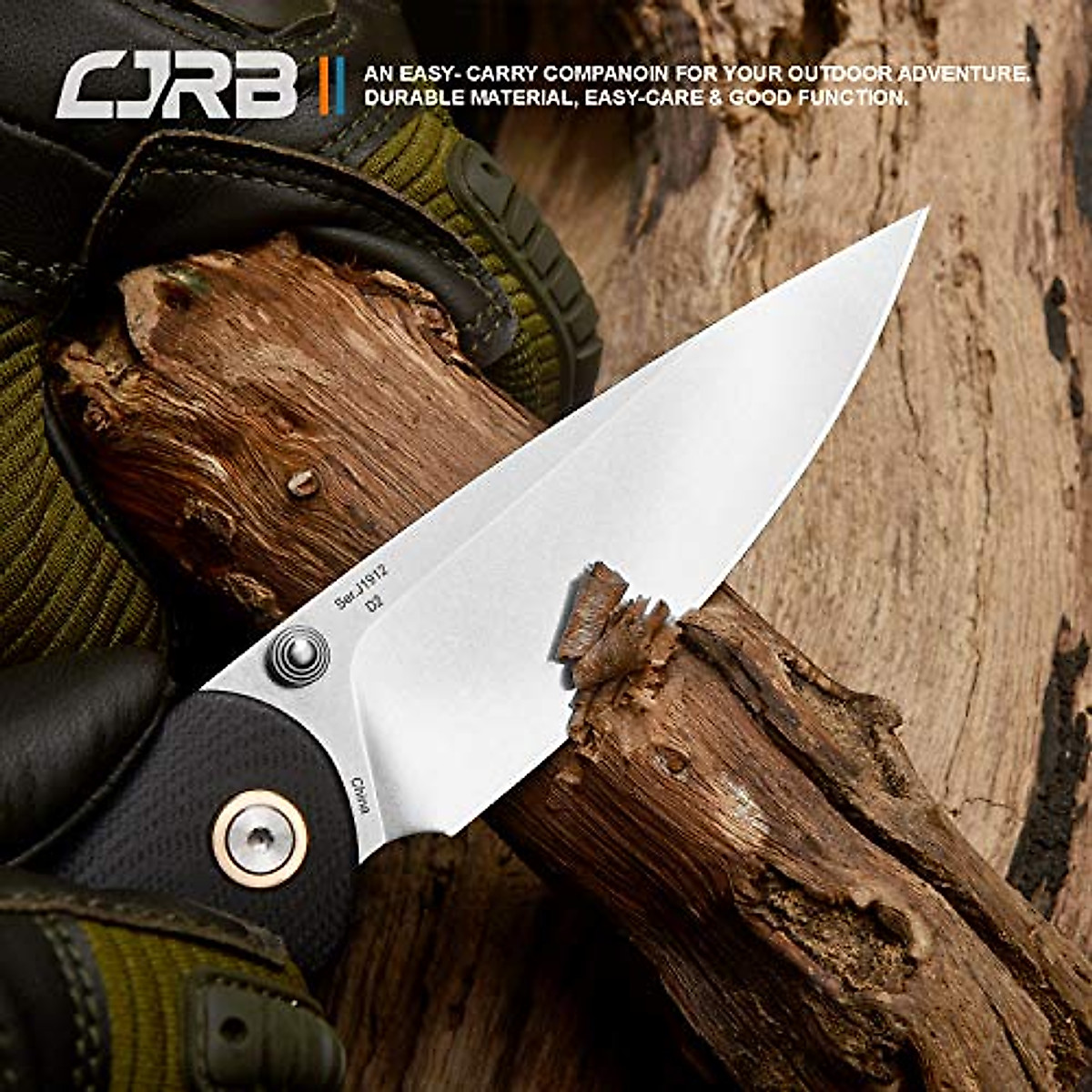 CJRB Feldspar Big Bundled with Small Black Great EDC Knife Companion