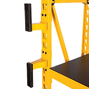 DEWALT Cord Minder Bracket 2-Piece Storage Rack Accessory Set, Compatible with 4 and 6-foot Storage Racks, 50-lb Load Capacity for Set, Spring-Loaded, Locking Pins Included, Powder-Coated