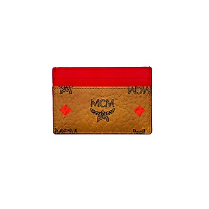 MCM Women's Brown Spectrum Diamond Rainbow Logo Visetos Card Holder