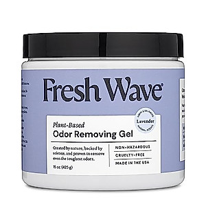Fresh Wave Lavender Odor Removing Gel, 15 oz. | Odor Absorbers for Home | Safer Odor Relief | Natural Plant-Based Odor Eliminator | Every 15 oz. lasts 30-60 Days | For Cooking, Trash & Pets