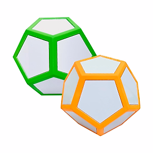 Macro Giant 6.7 Inch Dry Erase Polyhedral Foam Dice, Jumbo, Set of 2, Red, Blue, 12-Sided, White Board, Parenting Activity, Kid Toy, Preschool, Math Learning, Team Games