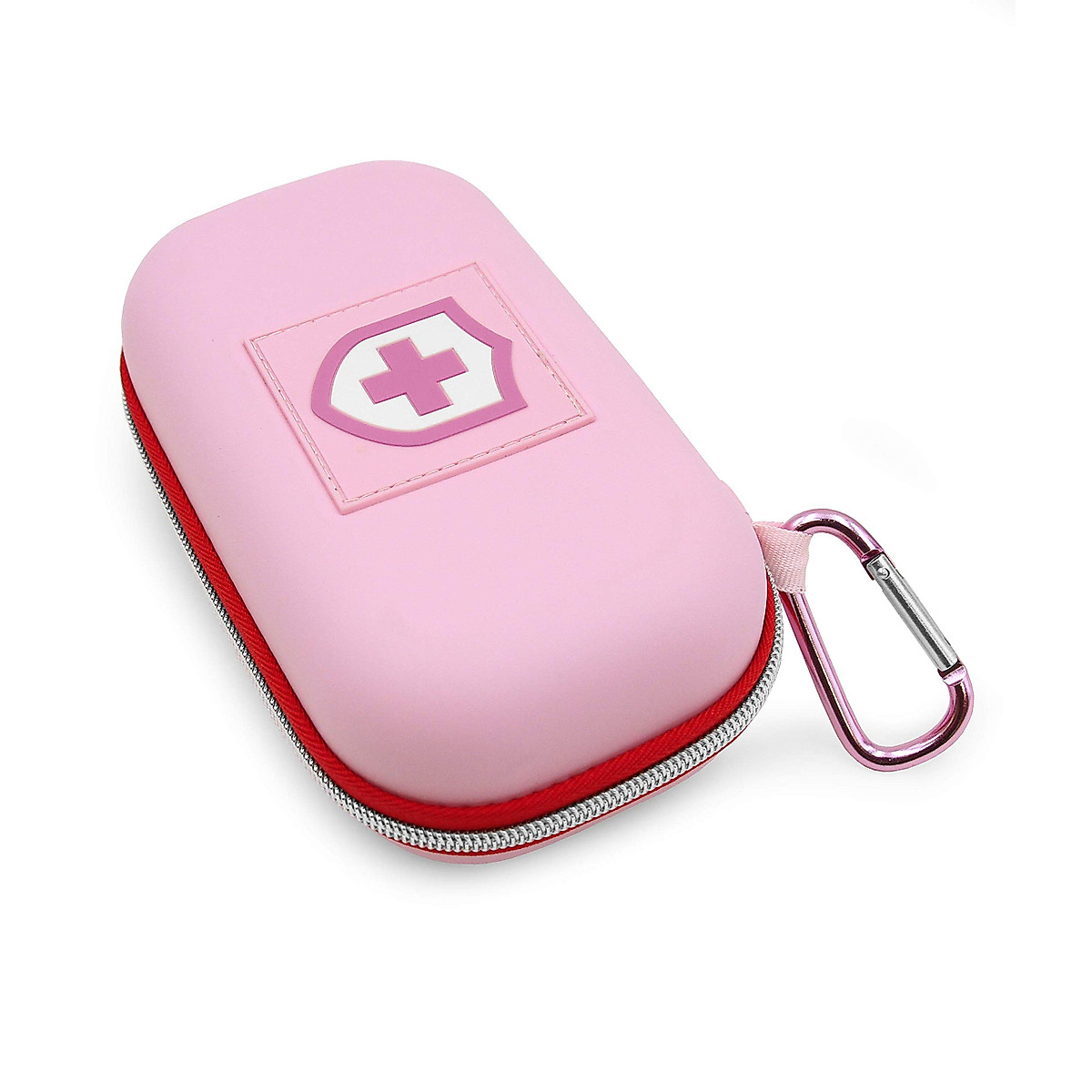 CASEMATIX Pink Compact Insulated Asthma Inhaler Travel Bag Case Compatible with Chamber Inhaler Spacer, Masks and More - Does Not Fit Spacers Longer Than 6.25 inches, Includes CASE ONLY