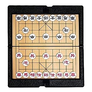 JGATW Chess Set Chess Board Game，Chinese Chess Set Folding Chessboard Small Pieces，Folding Roll Up Chess Game Sets International Chess