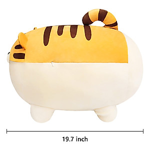 Auspicious beginning Stuffed Animal Tiger Plush Toy Anime Kawaii Tigers Soft Pillow, Plush Toy Gifts for Adults (19.6")