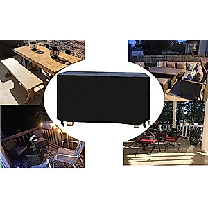 YWWQYBYQ Outdoor Coffee Table Cover,48"(L) x 24"(W) x 28"(H),Outdoor Lawn Waterproof Garden Furniture Cover,Durable Windproof, Fits Rectangle Patio Table