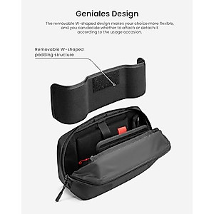 tomtoc Sling Shoulder Bag for Nintendo Switch/Switch OLED/Odin2, Removable EVA W-shaped Structure, Protective Carrying Pouch with 20 Game Cartridges Fit Pro Controller, Charger and Accessories