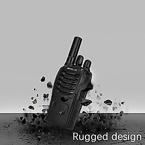 Retevis H-777 Radios Walkie Talkies Rechargeable, 2 Way Radio Long Range, Short Antenna, License-Free, LED Flashlight, Emergency Alarm(4 Pack)