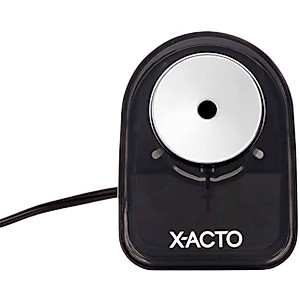 X-ACTO Pencil Sharpener, XLR Electric Pencil Sharpener, Colored Pencil Sharpener for Artists, Powerful, Compact Small Pencil Sharpener, Black, 1 Count