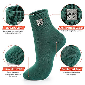 HUGSWEET Thin Soft Cotton Socks for Women above Ankle Crew Bootie Socks Gifts for Women 5-10 Pairs