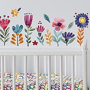 Flowers Wall Decals for Girls Bedroom - Children DIY Wall Art Stickers for Classroom, Nursery, playroom - Preschool Floral Peel and Stick Decor