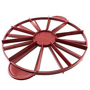Tegg Cake Marker Round Cake Slice and Pie Slicer Divider 10 or 12 Slices Double Sided Cake Portion Marker Red
