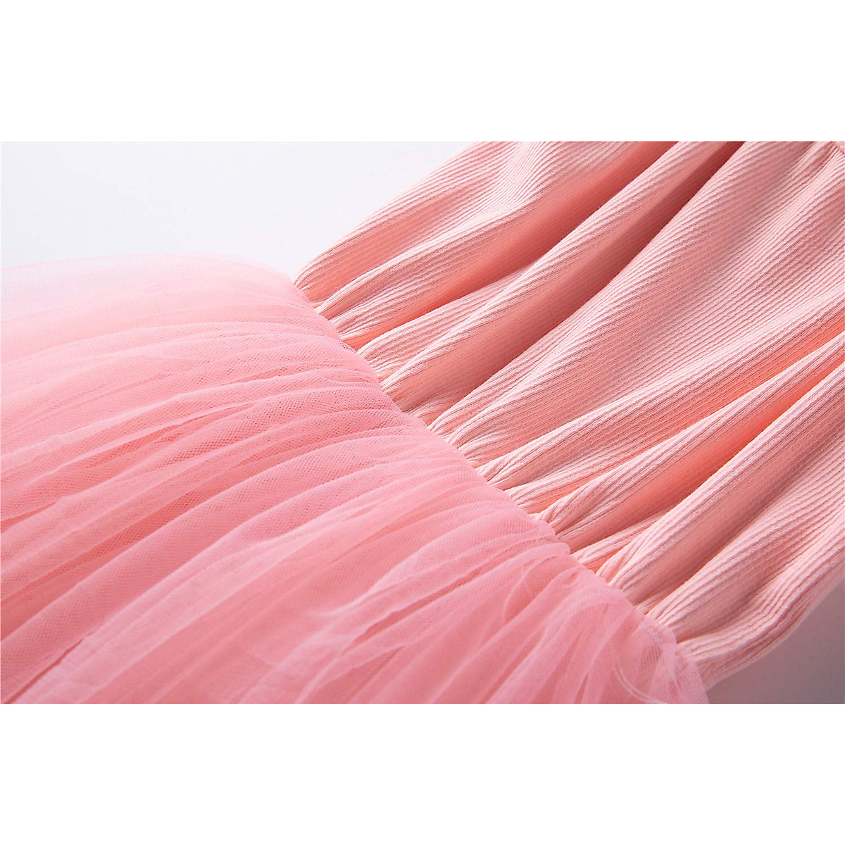 Niyage Baby Girls Spaghetti Strap Dress Princess Toddler Sleeveless Soft Tulle Tutu Sundress Pink 130