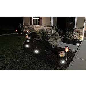 Solar Ground Lights, Solar Lights Outdoor Garden,16Pack Solar Outdoor Lights , Outdoor Solar Disk Lights Waterproof LED in-Ground Lights, Landscape Lights for Pathway, Yard, Deck, Lawn, Patio, Walkway