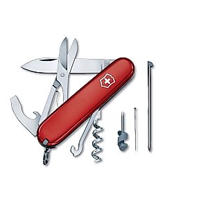 Victorinox Swiss Army Compact Pocket Knife, Red, 91mm