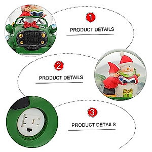 Garneck 1 PC Christmas Crystal Ball tablescape Decor adornos para mesa de Statue Decor Santa Snow Globe Christmas Decorations Snow Globes Christmas Water Globe Lanterns Water