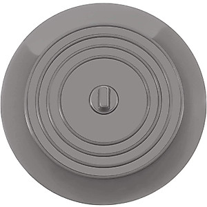 2Pcs Black and Grey Water Stopper Silicone Bathtub Drain Plug Cover Kitchen Bath Tub Sink Rubber Bath Tub Stopper, Kitchen Drains and Strainers Flat Suction Sink Stopper