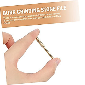 GANAZONO Chainsaw File Chainsaw Tool Chain Tool Deburring Tool Titanium Plated Burr File Burr Grinding Diamond Chainsaw Sharpener Sharpening Wheel Burr Grinding Stone Sharprner Mill 8 Pcs