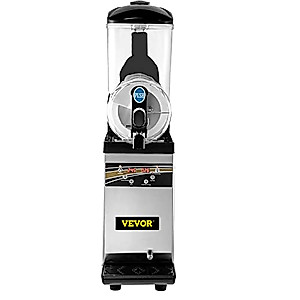 VEVOR Commercial Margarita Machine, 1Tank 15L Commercial Slushy Machine, Stainless Steel Smoothie Frozen Drink Maker, 500W 110V for Supermarkets Cafes Restaurants Bars Home Use