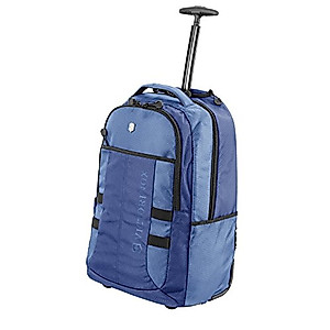 Victorinox VX Sport Wheeled Cadet Backpack With Pass Thru Sleeve, Blue, 20.9-inch