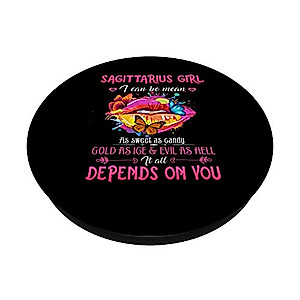 Sagittarius Girl Lips November December Queen Birthday Zodia PopSockets Swappable PopGrip