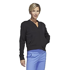 adidas Women's Standard Knit Bomber Jacket, Black, X-Large