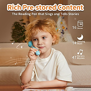 alilo Learning Educational Toys for Toddlers 2-3-4-5-6, Interactive Reading Pen Set for Kids, with 3 Learn to Read Books for Kids, 100 Talking Flash Cards, 540 Recording Stickers, Alphabet, Music Card