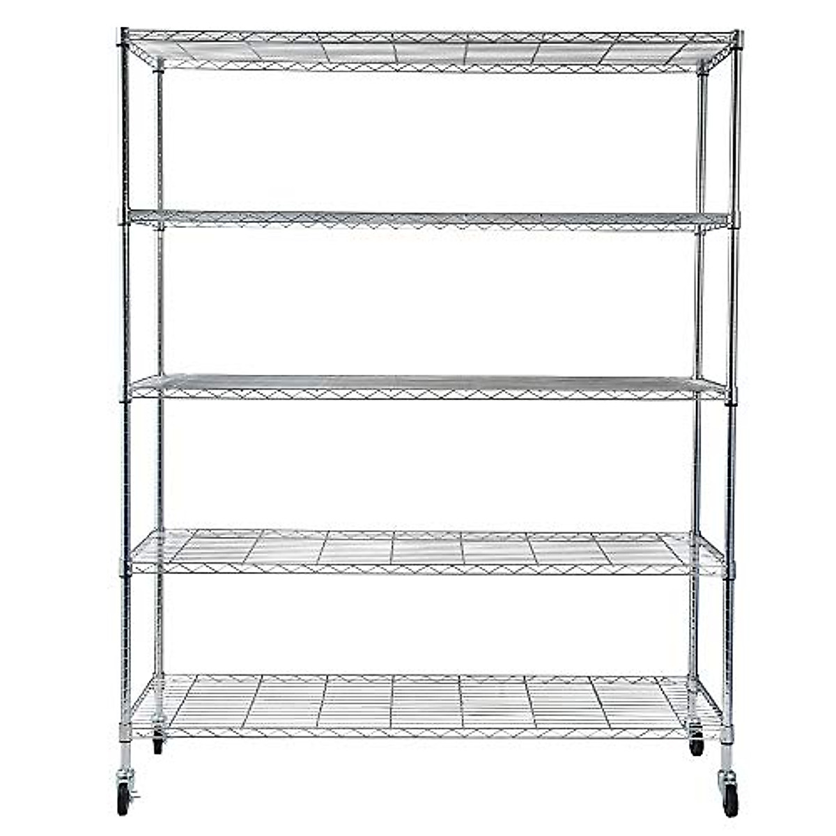 Kcelarec NSF Certified Storage Shelves, Heavy Duty Steel Shelves for Storage Unit with Adjustable Stand, Used as Pantry Shelves, Garage Shelving or Bakers Rack Kitchen Shelving