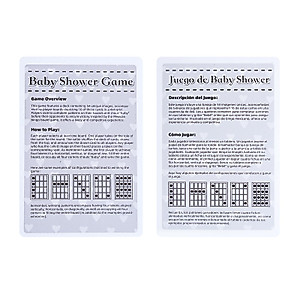 Ambercalm Baby Shower Games in Spanish English,Mexican Bingo Juegos para Baby Shower en Español,Baby Bingo for Baby Shower Boy Girl,Funny Spanish Bingo Card Games for Up to 40 Players