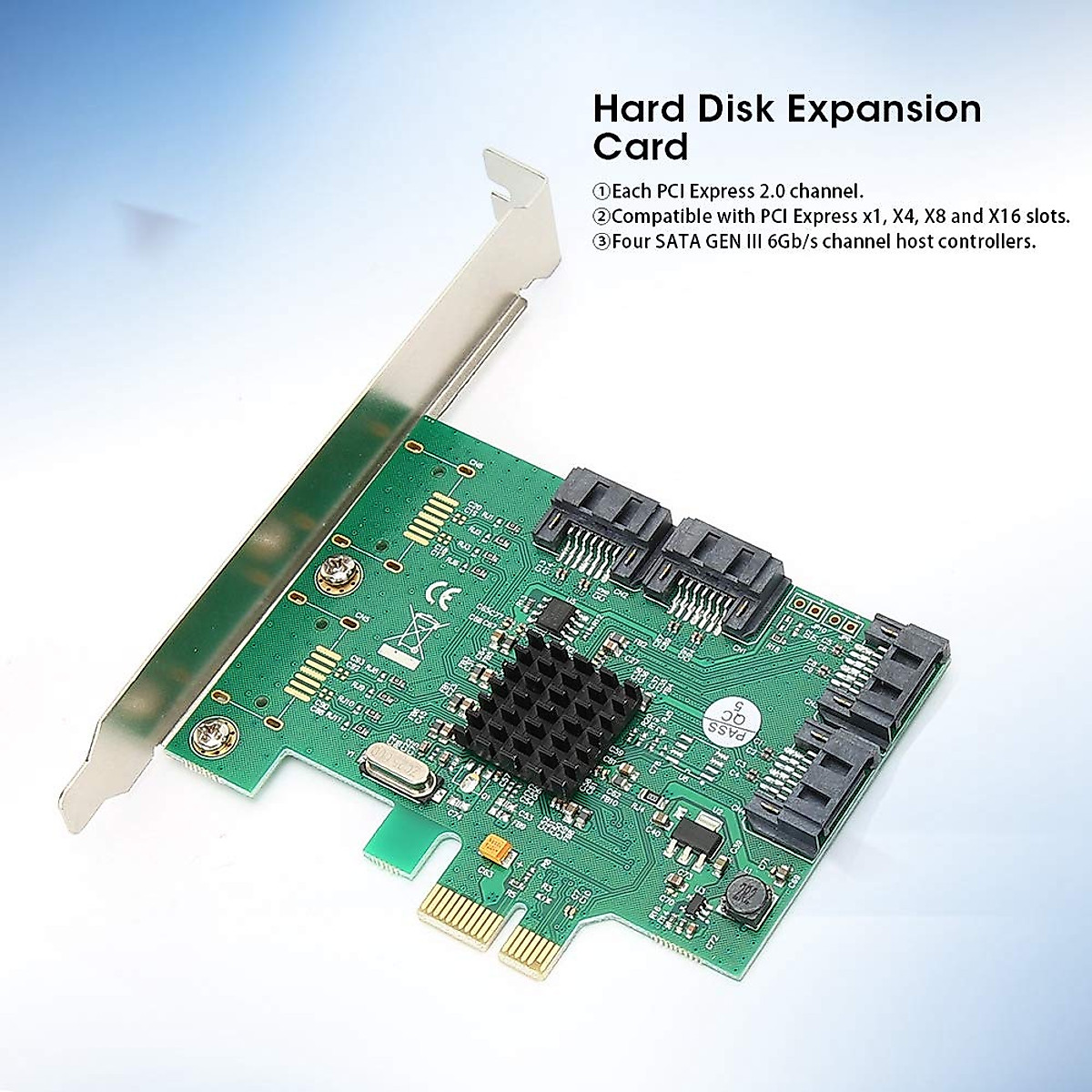 Hard Disk Expansion Card,Hard Disk Expansion Card PCIE SATA? 88SE9215 Portable Computer Accessories 6Gbps 2.0?Channel,Hard Drive Controller Card