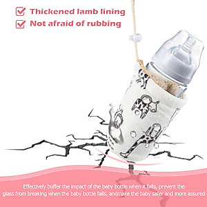 Healifty Baby Bottle Sleeves Warm Baby Bottle Cover Glass Bottles Insulator Sleeve Feeder Bottle Keep Warm Holder 240ml