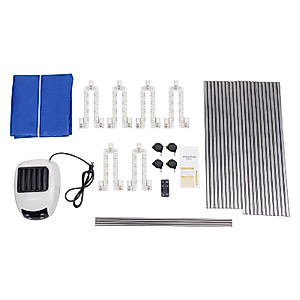 VPABES Portable Clothes Dryer with Timer, 1200W Drying Machine for Laundry 2-Tier Foldable Clothes Dryer Rack Stainless Steel Mini Dryer for Apartments Home Dorms Travel RV (Blue w/Remote)