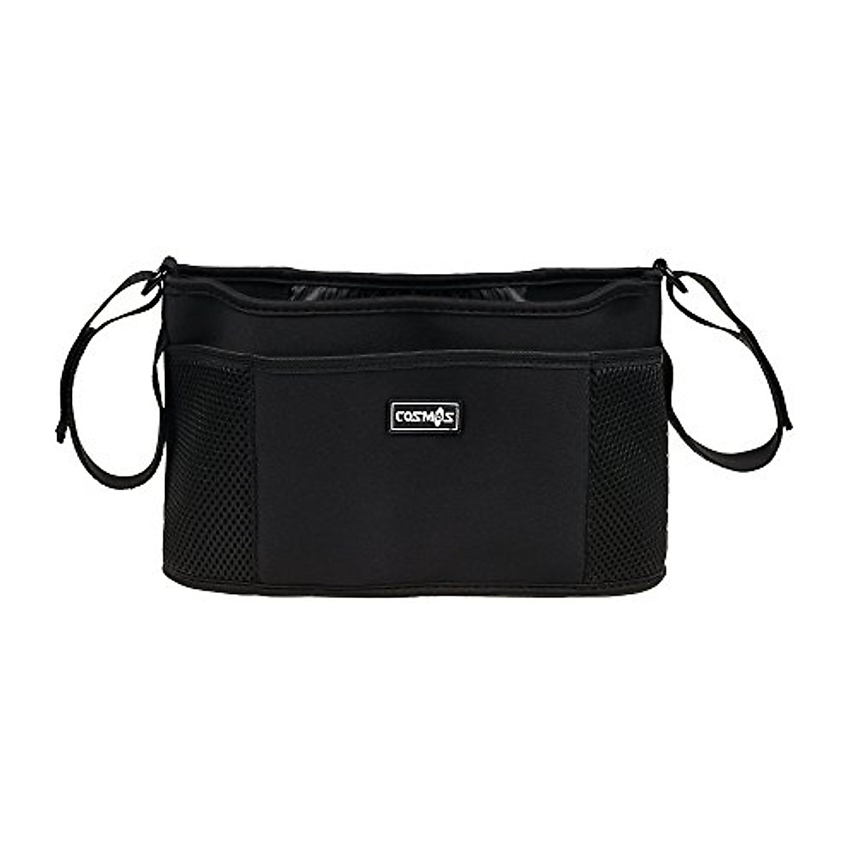 CM Stroller Organizer Diaper Bag Stroller Accessories Pack with Drink Holders and Zipped Pockets for Baby Stroller, Car, Shopping Cart. Fits All Major Strollers. (Black)