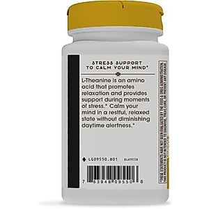 Nature's Way L-Theanine, Stress Support*, Promotes Relaxation*, 200 mg Potency, 180 Vegetarian Capsules