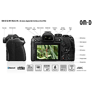 Olympus OM-D E-M1 Mark III Black Body with M.Zuiko Digital ED 12-40mm F2.8 PRO Lens (International Model)