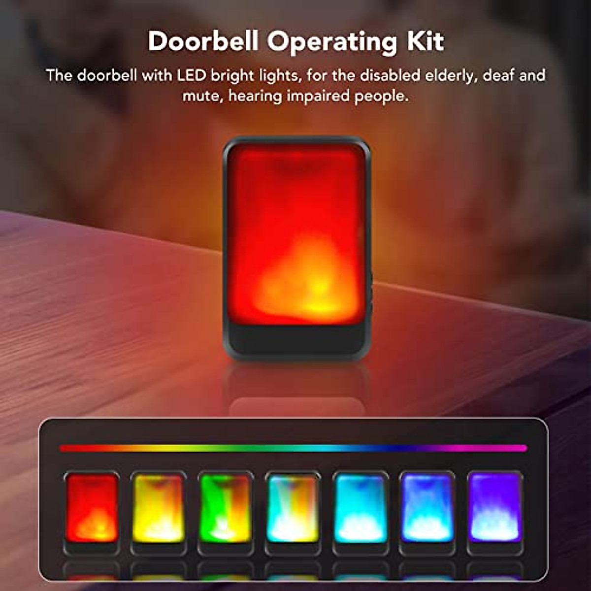 keshow Doorbell Operating Kit Newborn Deaf Mute Services Caller Soother Battery Powered Portable Doorbell Kit