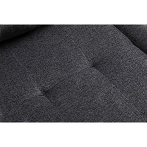 Morhome Convertible Sectional 97.2" L-Shape Sofa 4-Seat Couch with one Lumbar Pad Fabric Upholstered for Living Room, Apartment, Office, Creamy-Beige