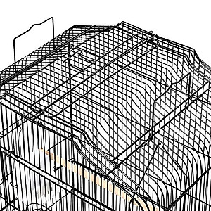 Yaheetech Open Play Top Medium Size Quaker Parrot Bird Cage Cockatiel Indian Ring Neck Sun Parakeet Green Cheek Conures Lovebirds Budgies Canary Finch Parrotlet Portable Bird Cage，Black