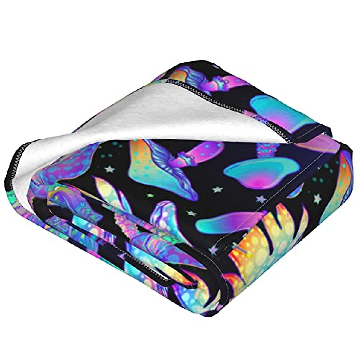 Mushroom Throw Blanket for Couch, Mushroom Decor Aesthetic Blankets, Flannel Cozy Soft and Lightweight Blanket for Bed Sofa, Funny Warm Gifts for Birthday Christmas Fathers Mothers Day, 60x50 Inches