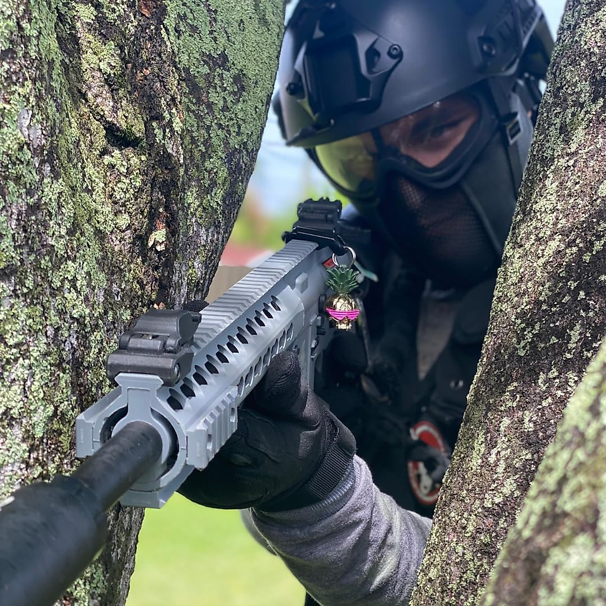 Airsoft Charm Mount Keychain Rifle Rail Accessory Decorative Fully Metal Gold