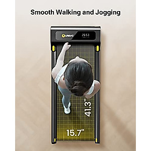 UREVO Under Desk Treadmill, Walking Pad for Home/Office, Portable Walking Treadmill 2.25HP, Walking Jogging Machine with 265 lbs Weight Capacity Remote Control LED Display Black
