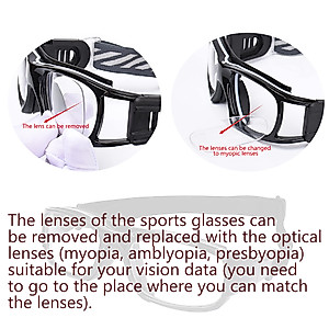 SooGree Sport Goggles Glasses Squash & Racquetball Goggles Basketball Glasses Adjustable Strap Resistant Impact
