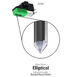 Audio-Technica AT95E Phonograph Cartridge for 1/2" Mount Turntables