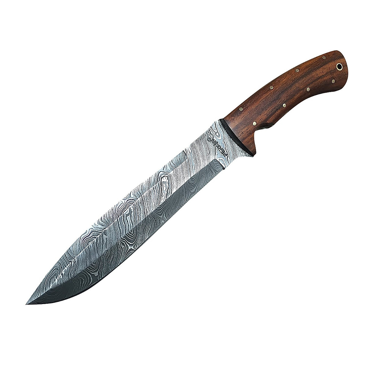 Perkin Knives - Custom Handmade Damascus Hunting Knife with Sheath Full Tang Knife - AR1101W