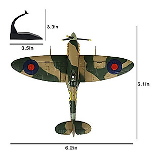 HANGHANG 1/72 Scale United Kindom Spitfire Fighter Attack Plane Metal Fighter Military Model Fairchild Republic Diecast Plane Model for Commemorate Collection