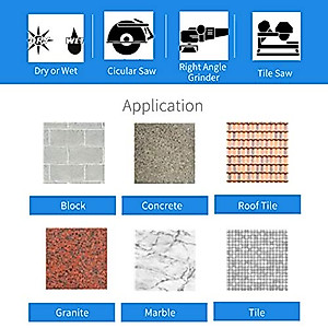VTXMax VSS 9 inch Dry or Wet Cutting General Purpose Power Saw Segmented Diamond Blades for Concrete Stone Brick Masonry (9")